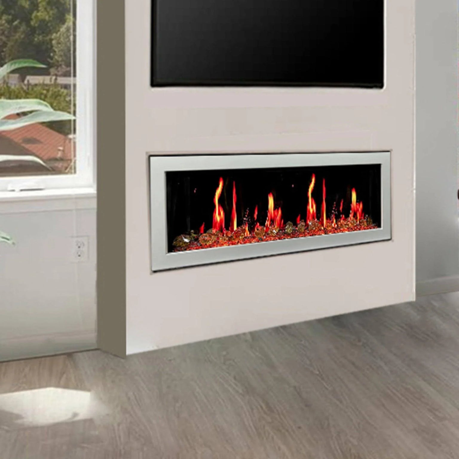 Modern Elegance with Gloria II Wall-Mount Electric Fireplace