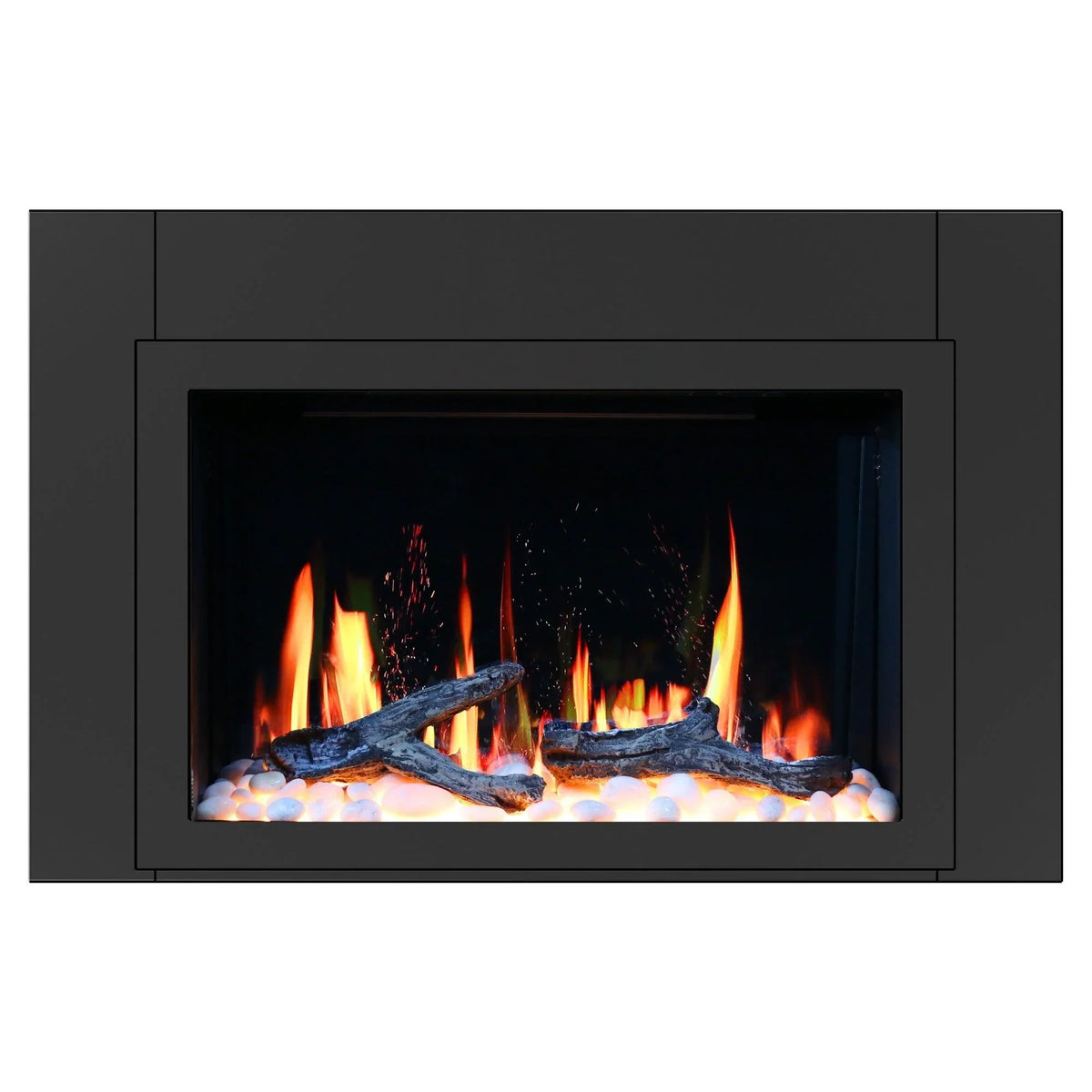LiteStar 38-inch Smart Electric Fireplace Insert with App 5 Unique Fla ...